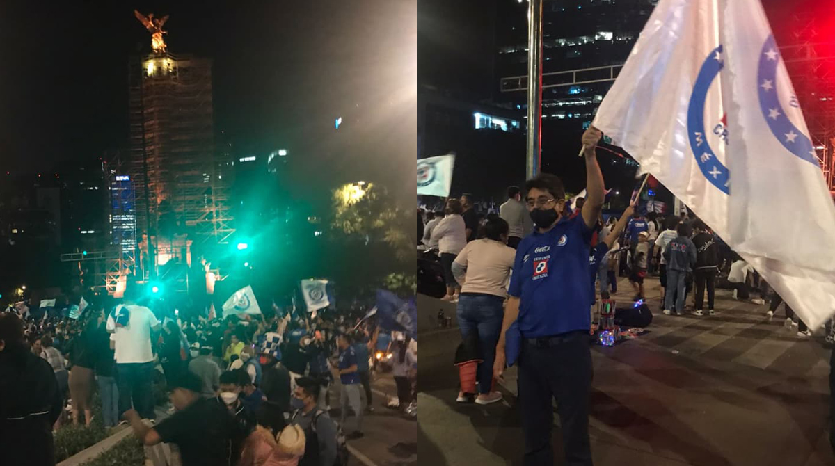 Fans de Cruz Azul se apoderan del Ángel para festejar el título de la ...