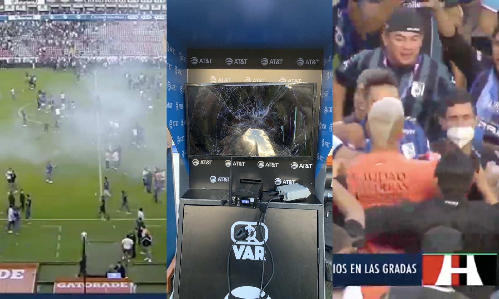 Querétaro vs Atlas es suspendido por campal e invasión de aficionados a ...
